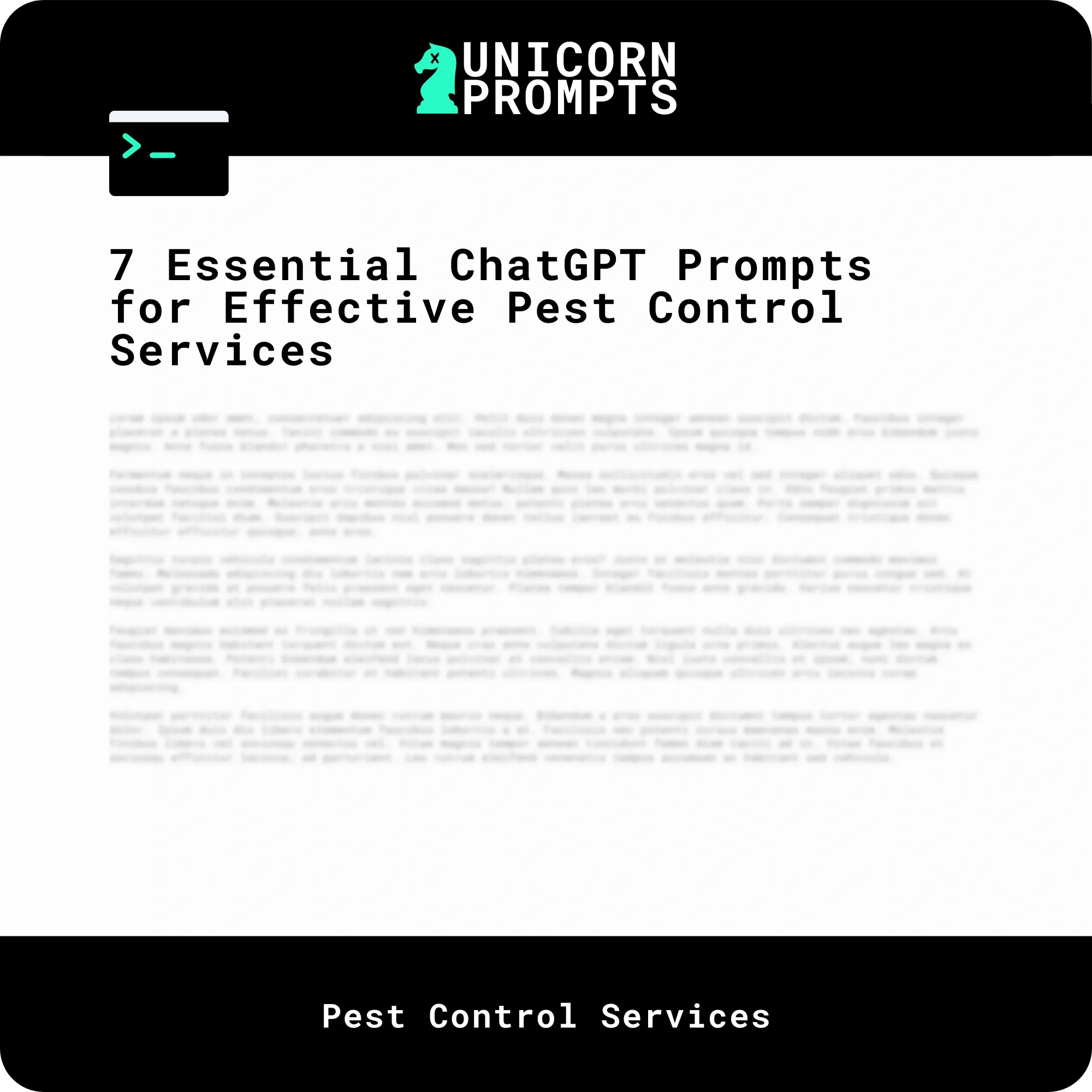 7 Essential ChatGPT Prompts for Effective Pest Control Services ...