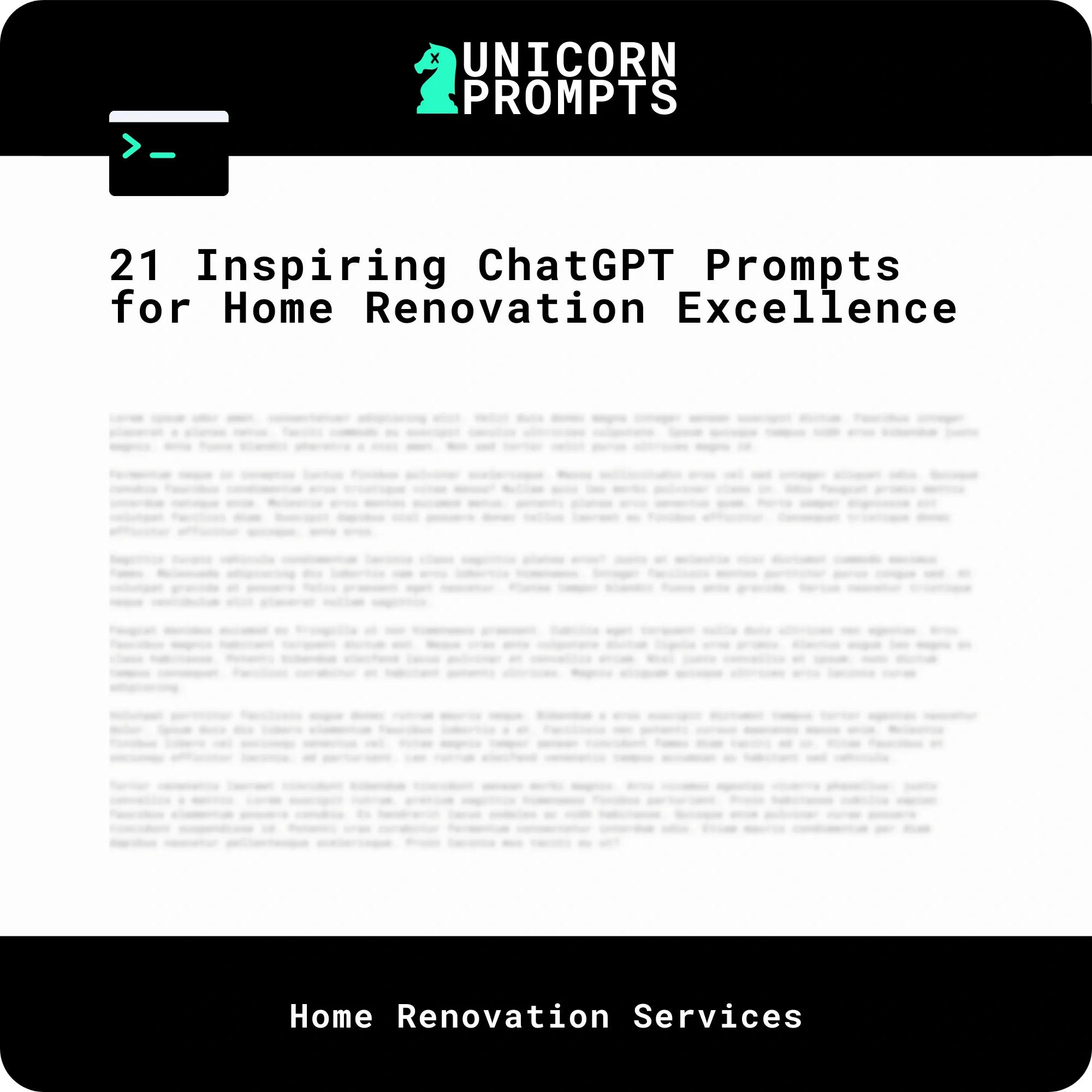 21 Inspiring ChatGPT Prompts for Home Renovation Excellence – Unicorn ...