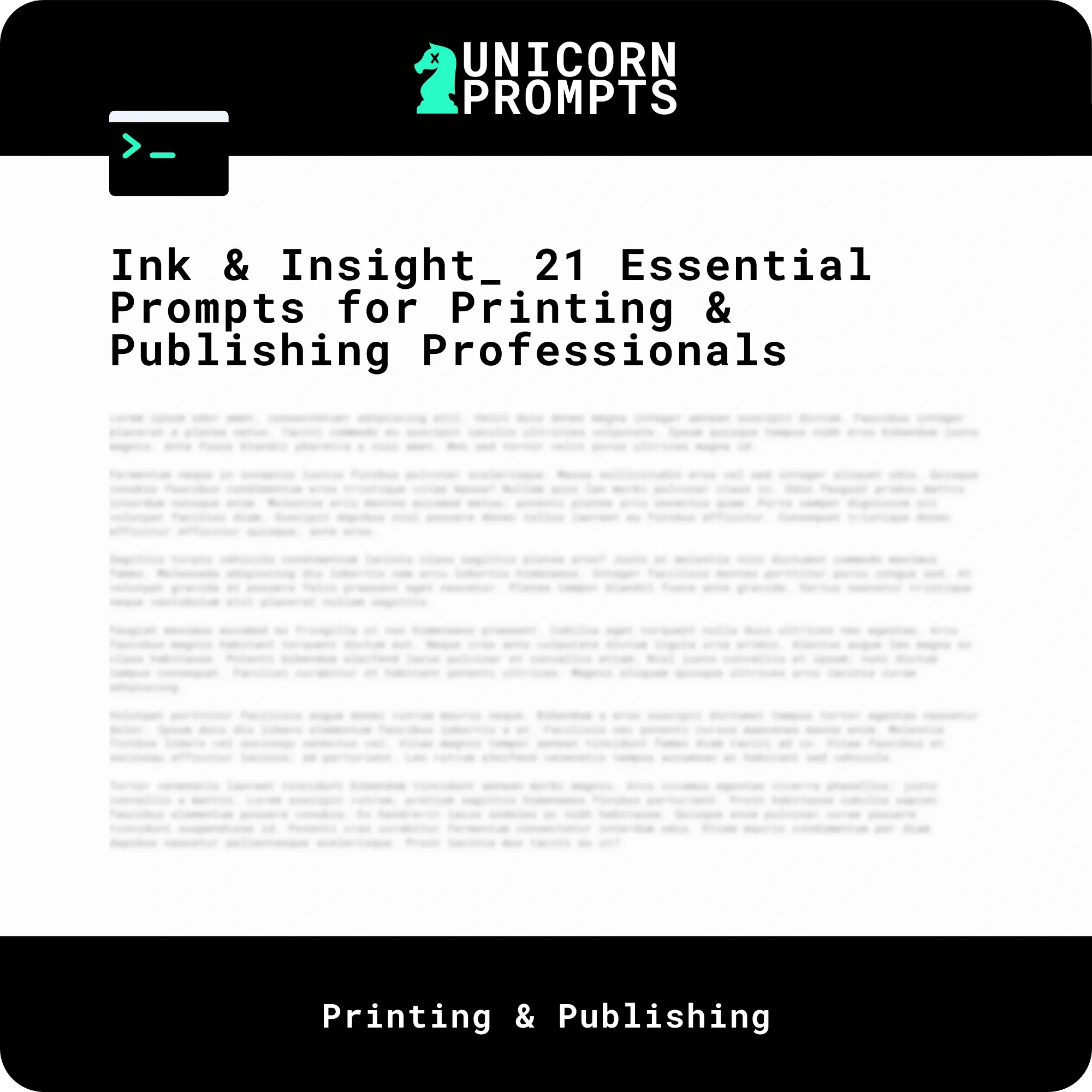 Ink & Insight_ 21 Essential Prompts for Printing & Publishing Professi ...