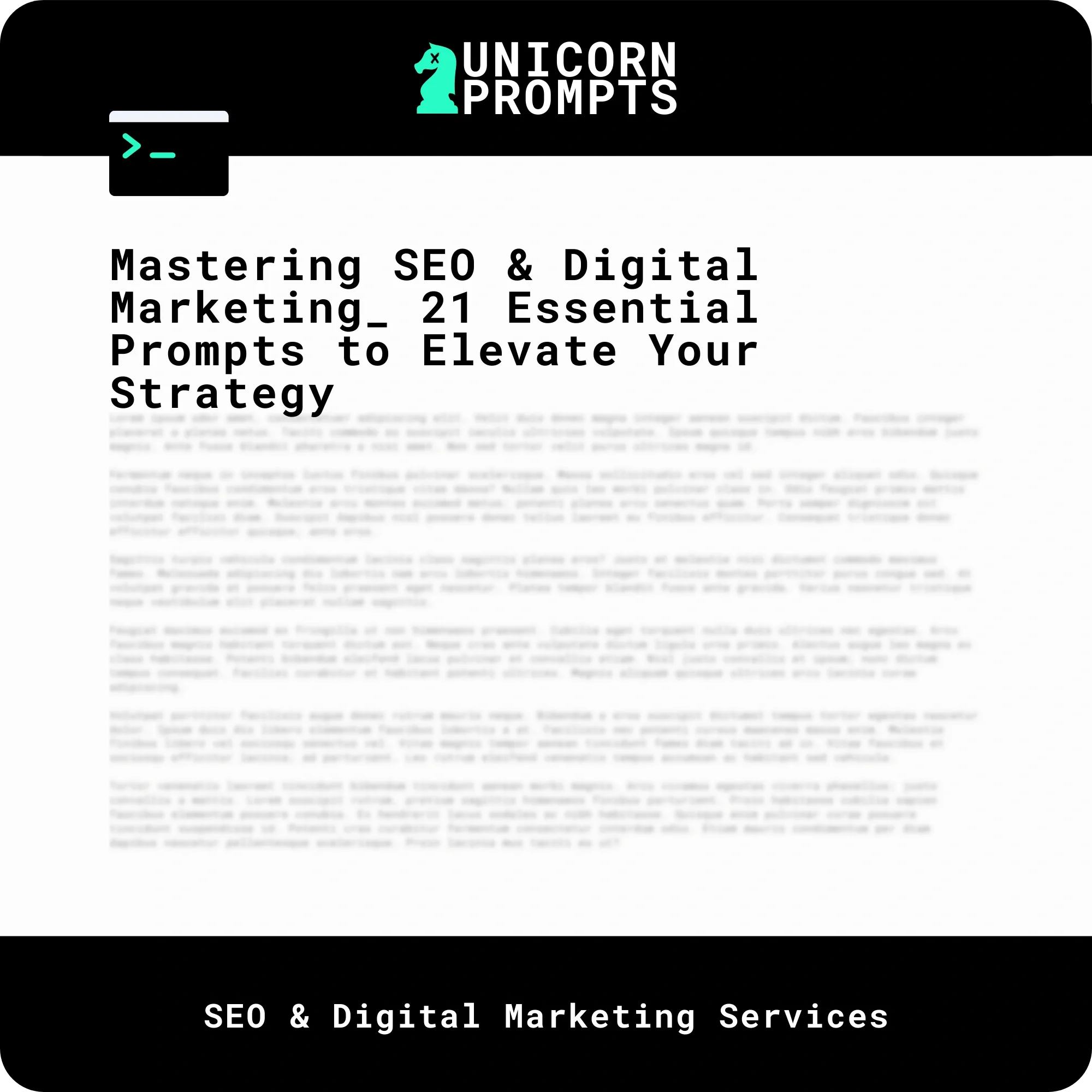 Mastering SEO & Digital Marketing_ 21 Essential Prompts to Elevate You ...