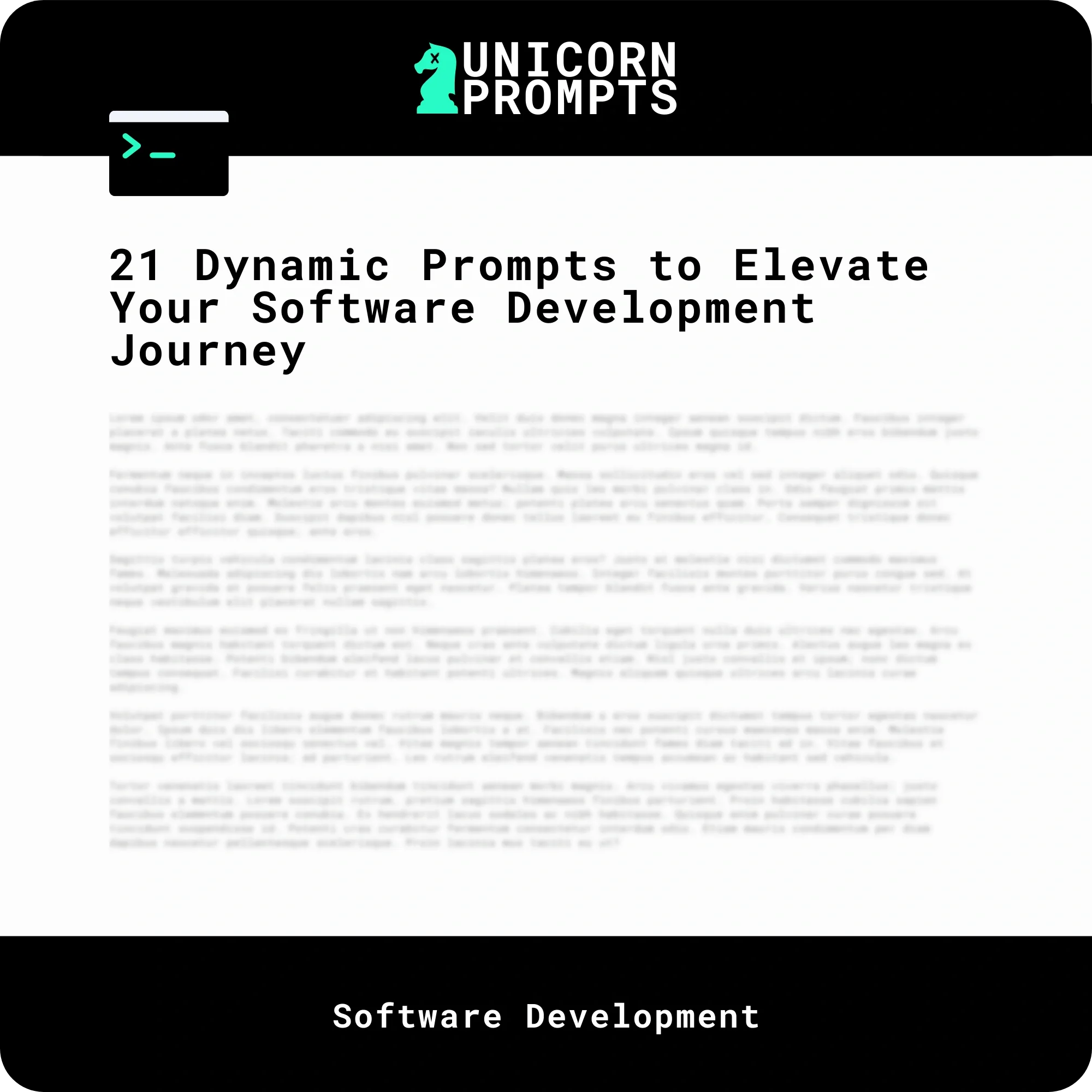 21 Dynamic Prompts to Elevate Your Software Development Journey ...
