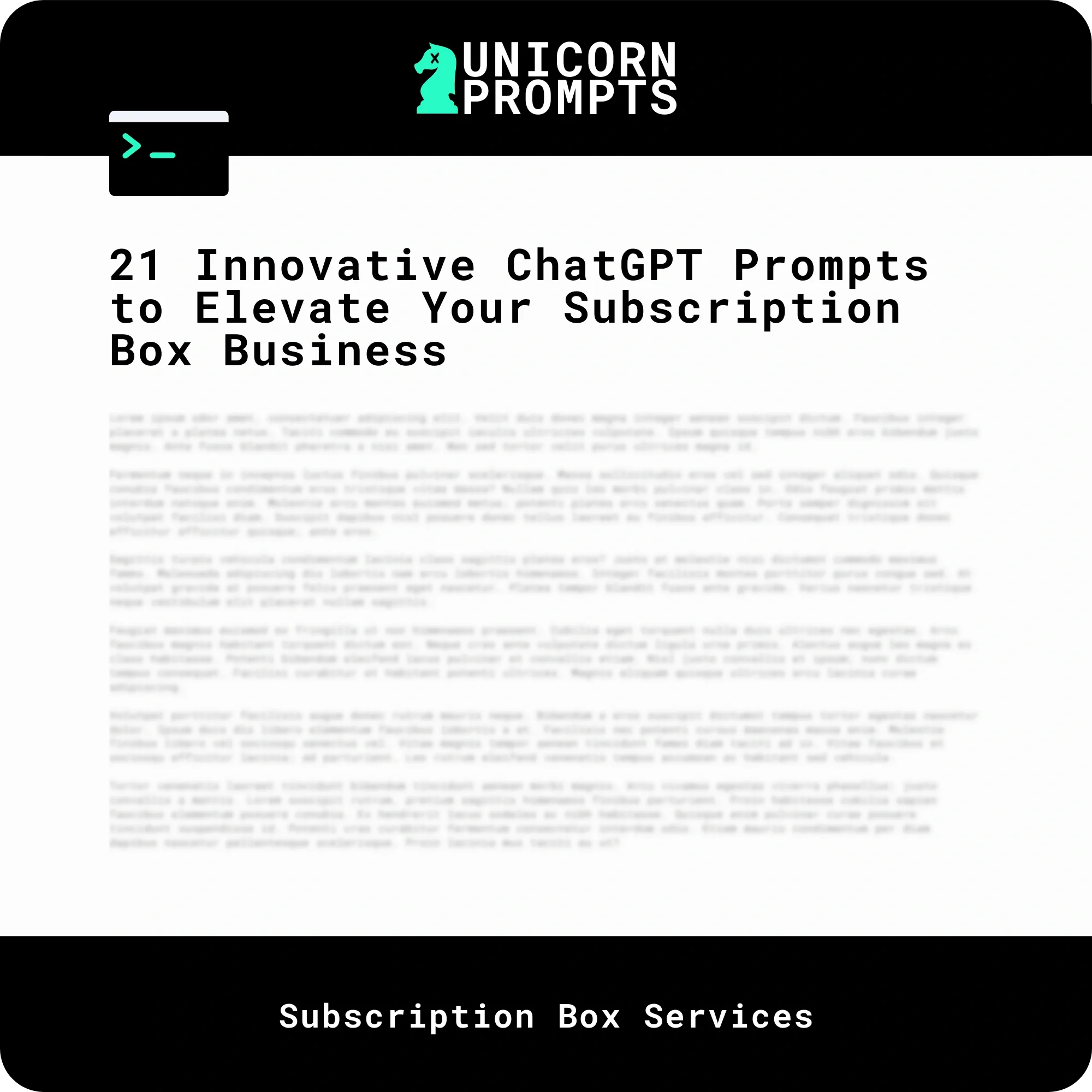 21 Innovative ChatGPT Prompts to Elevate Your Subscription Box Busines ...